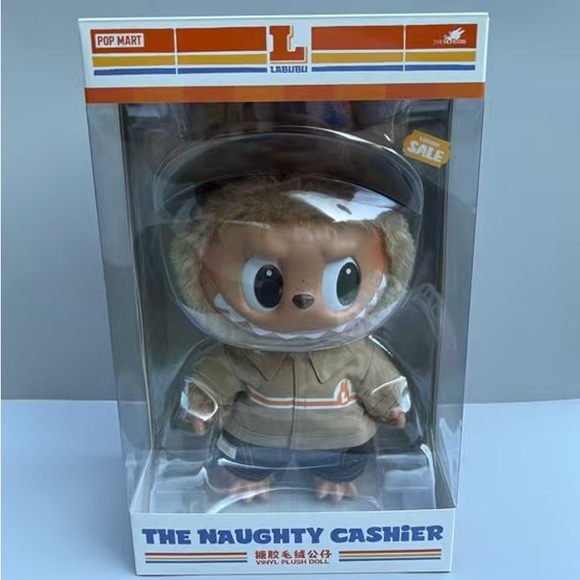 POP MART | Toys | Labubu The Naughty Cashier Stuffed Animal Tan | Poshmark